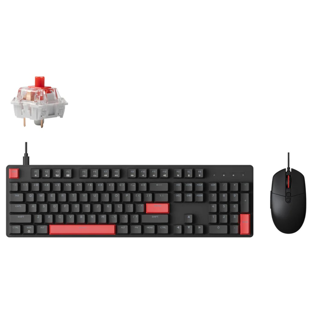 Keychron Lemokey X2 QMK Red Backlight Wired Mechanical Red Switch ...